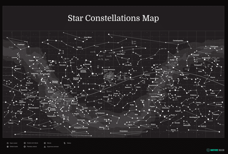 Star Constellations Map: All 88 Star Constellations (In 8K)